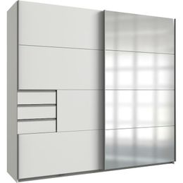 wimex Schwebet&uuml;renschrank &raquo;Saigon&laquo; mit Spiegelt&uuml;r, 2 T&uuml;ren, 225cm breit wei&szlig; Holzwerkstoff B/H/T: 225cm x 208cm x 64cm, Schubladen: 3 Stk. T&uuml;ren: 2 Stk.