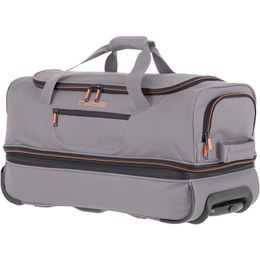 Travelite Herren Travelite Reisetasche &raquo;BASICS, verschiedene Gr&ouml;&szlig;en und Farben&laquo; Duffle Bag Reisegep&auml;ck Sporttasche Reisebag mit Trolleyfunktion grau B