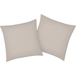 bellana Kissenbezug &raquo;Mako-Jersey-Exclusiv&laquo; aus reiner Baumwolle wei&szlig; Baumwolle, Obermaterial: 100% Baumwolle B/L: 80cm x 80cm, 2 Stk., Baumwolle