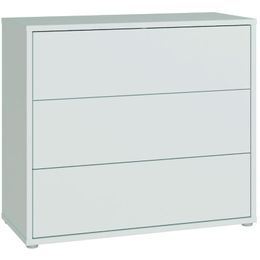 FORTE Kommode &raquo;Alice Springs, Kommode, 3 Schubk&auml;sten B/H/T 94,8/83,1/41,5&laquo; Schubk&auml;sten mit Vollauszug, grifflos,Push to open wei&szlig; Holzwerkstoff B/H/T: