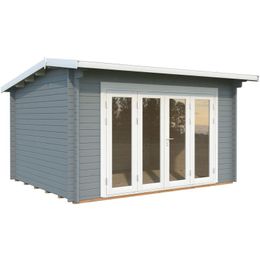 Palmako Gartenhaus &raquo;Ines Bitfold&laquo; verschiedene Farben blau Massivholz Fu&szlig;boden im Gartenhaus, ohne Dacheindeckung