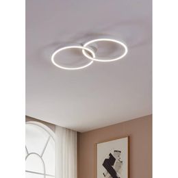Eglo Deckenleuchte &raquo;AMANDOLO&laquo; LED-Modul 1 Stk. RGB warmwei&szlig; - kaltwei&szlig; dimmbare Deckenlampe, Fernbedienung, Metall, RGB Backlight wei&szlig; 1, H: 6,5cm, 1 