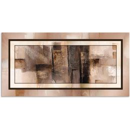 Artland Wandbild &raquo;Quadrate - abstrakt 1&laquo; Muster 1 Stk. tlg. als Alubild, Leinwandbild in verschied. Gr&ouml;&szlig;en gold B/H/T: 60cm x 30cm, Alu-Dibond-Druck Muster, 1