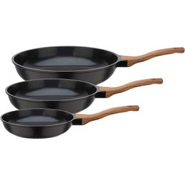 GSW Pfannen-Set &raquo;Natural Fit&laquo; Aluminiumguss Set, 1x Pfanne 20cm, 24cm, 28cm, 3 Stk. tlg. mit neuartiger PFAS-freien Antihaft-Versiegelung, Induktion 