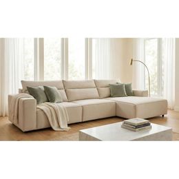 OTTO home Ecksofa &raquo;Jorrena, extra weicher Chenille-Stoff&laquo; L-Form, 3 Komfortstufen, Breite 346 cm, mit Wellenunterfederung 100% Polyester B/H/T: 346cm 