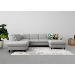 Sit & More sit&more Wohnlandschaft &raquo;Maggiore U-Form&laquo; wahlweise mit Kopfteilverstellung, Schlaffunktion und Stauraum grau 95% Polyester, 5% Polyamid B/H/T: 312cm 