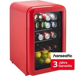 Hanseatic Getr&auml;nkek&uuml;hlschrank &raquo;HBC68ERRH&laquo; 68 cm hoch 44 cm breit inkl. 3 Jahre Herstellergarantie silber LED Beleuchtung