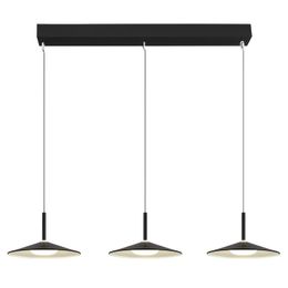 Globo LIGHTING H&auml;ngeleuchte &raquo;LAMPONE&laquo; LED-Modul 1 Stk. Warmwei&szlig; H&auml;ngelampe Metall schwarz Acryl opal Esszimmer Esstisch schwarz H: 180cm, 1 Stk.