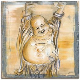 Artland Wandbild &raquo;Fr&ouml;hlicher Buddha II&laquo; Religion 1 Stk. tlg. als Leinwandbild, Poster in verschied. Gr&ouml;&szlig;en beige B/H/T: 40cm x 40cm, Leinwandbild Religion, 1 
