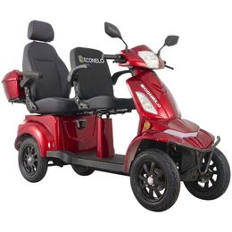 ECONELO Elektromobil &raquo;E-Seniorenmobil VISTA Quarter-1L, Lithium-Akku, 4-Rad, 60V, 1000 Watt&laquo; 1.000 W 25 km/h rot Inklusive Topcase, Armlehnen, 