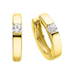 Bruno Banani Damen Paar Creolen &raquo;Schmuck Geschenk Silber 925 Ohrschmuck Ohrringe&laquo; mit Zirkonia (synth.) gold 15mm, Silber 925 (Sterlingsilber)