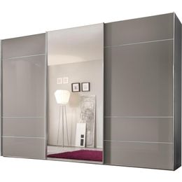 STAUD Schwebet&uuml;renschrank &raquo;Sonate Lucca mit Spiegel, Made in Germany&laquo; Mit vier verschiedenen Ausstattungsvarianten grau Holzwerkstoff Vulkan Dekor, B/