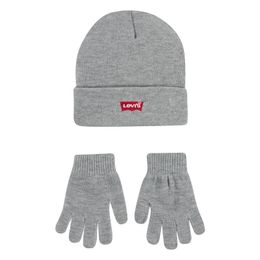 Levi's Kids Jungen Levi's Kids Strickm&uuml;tze &raquo;CORE BATWING BEANIE/GLOVES&laquo; 2 Stk. und Handschuhe grau Einheitsgr&ouml;&szlig;e