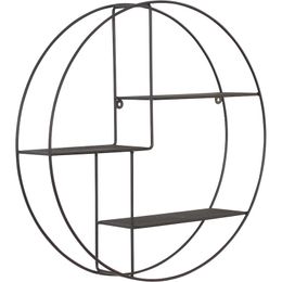 HOFMANN LIVING AND MORE Wandregal schwarz Metall B/H/T: 50cm x 50cm x 12cm, 3 Stk.