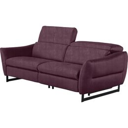 Egoitaliano 2,5-Sitzer &raquo;Dafne, elegantes Designsofa mit hohem Sitzkomfort&laquo; wahlw. mit elektrischer Relaxfunktion, Kopfteile manuell verstellbar lila B/H/T: 208cm 
