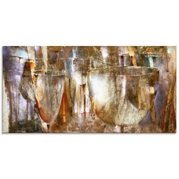 Artland Glasbild &raquo;Lichtspiel&laquo; Getr&auml;nke 1 Stk. tlg. in verschiedenen Gr&ouml;&szlig;en beige B/H/T: 100cm x 50cm, Glasbild Getr&auml;nke Querformat, 1 Stk.