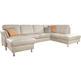Die PlanBar Wohnlandschaft &raquo;PN-EM18013 U-Form, ohne Kopfst&uuml;tzen&laquo; wahlweise mit Schlaffunktion und Stauraum beige B/H/T: 305cm x 87cm x 200cm, 