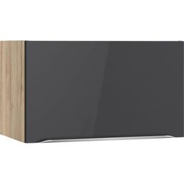 KOCHSTATION Klapph&auml;ngeschrank &raquo;KS-Aken&laquo; grau wildeiche Nachbildung, B/H/T: 60cm x 35,2cm x 34,6cm