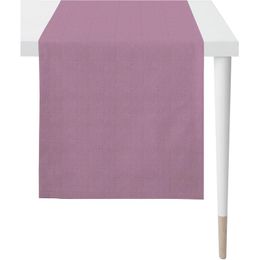 Apelt Tischl&auml;ufer &raquo;Arizona, Uni-Basic&laquo; Leinenoptik lila Leinen, Polyester B/L: 44cm x 140cm, 1 Stk., rechteckig