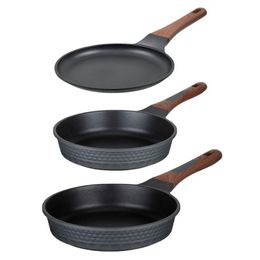 RESTO Kitchenware Pfannen-Set &raquo;Capella, antihaftbeschichtet und sp&uuml;lmaschinenfest&laquo; Aluminiumguss Set, 1x Bratpfanne &Oslash; 24, 1x Bratpfanne &Oslash; 26, 1x 