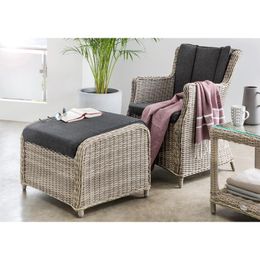Destiny Gartenlounge-Set &raquo;LUNA CASA&laquo; 4 Stk. tlg. Aluminium, Polyrattan wei&szlig; Polyrattan B/H/T: 60cm x 87cm x 71cm