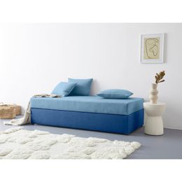 Maintal Polsterliege &raquo;Diana&laquo; blau Liegeh&ouml;he 55cm, Liegefl&auml;che B/L: 93cm x 203cm, kein H&auml;rtegrad, 5-Zonen-Komfortpolsterung