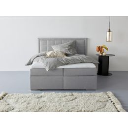 Collection AB Boxbett &raquo;"Athena" wahlweise mit Bettkasten&laquo; inkl. Topper bei Ausf&uuml;hrung mit Matratze, in H&auml;rtegraden H2, H3, H4 grau Holzwerkstoff 