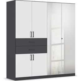 Rauch Dreht&uuml;renschrank &raquo;Maika&laquo; mit Spiegel, 2 Schubladen, in verschiedenen Breiten, H&ouml;hen und Farben grau Holzwerkstoff B/H/T: 181cm x 197cm x 54cm