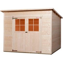 Weka Gartenhaus &raquo;325 Gr.3, 19 mm&laquo; beige Massivholz Fu&szlig;boden im Gartenhaus, ohne R&uuml;ck- und Seitenwand, ohne Dacheindeckung