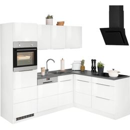 KOCHSTATION Winkelk&uuml;che &raquo;KS-Brindisi&laquo; Stellbreite 230/170 cm, wahlweise mit E-Ger&auml;ten, mit MDF-Fronten wei&szlig; B/H/T: 230cm x 200cm x 60cm, 