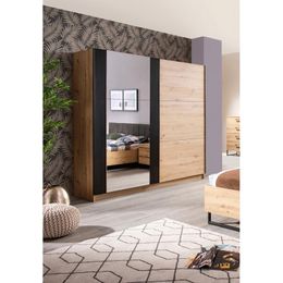 Home Affaire Schwebet&uuml;renschrank &raquo;Sardinia, Kleiderschrank mit Spiegel, FSC -zertifiziert&laquo; inklusive Inneneinteilung, 217x210x62,5cm, ABS Schutzkanten