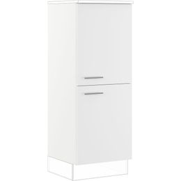 IMPULS K&Uuml;CHEN K&uuml;hlumbauschrank &raquo;"Valencia & Tirana", Breite/H&ouml;he: 60/147,5 cm&laquo; vormontiert, mit zwei Dreht&uuml;ren wei&szlig; Dekorfolie, Holzwerkstoff Wei&szlig;, B/