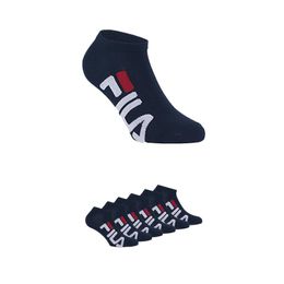 Fila Damen Socken &raquo;UNISEX INVISIBLE SOCKS&laquo; 6 Paar tlg. gro&szlig;er Markenschriftzug seitlich blau 35-38