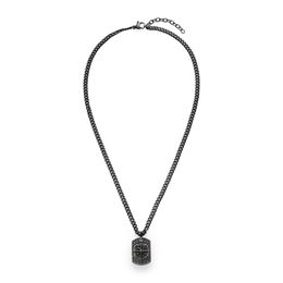 s.Oliver Herren s.Oliver Kette mit Anh&auml;nger &raquo;Kompass-Design&laquo; schwarz Edelstahl, L: 55 B: 2mm