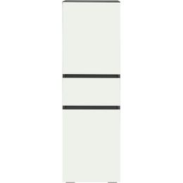 Home Affaire Midischrank &raquo;Wisla&laquo; H&ouml;he 130 cm, mit T&uuml;ren & Schubkasten grau Holzwerkstoff anthrazit, B/H/T: 38cm x 130cm x 35cm, Schubladen: 1 Stk. 