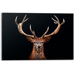 Reinders Deco-Panel &raquo;Hirsch&laquo; schwarz Holzwerkstoff B/H/T: 90cm x 60cm x 2cm