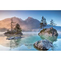 Leinwandbild &raquo;Wandbild HINTERSEE BAYERN 60x90 cm &ndash; Leinwandbild Keilrahmen Deko&laquo; See 1 Stk. tlg. auf Keilrahmen gespannt bunt Canvas, MDF B/H/T: 90cm 