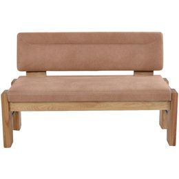 K+w Komfort & Wohnen K+W Komfort & Wohnen Polsterbank gepolsterte Stauraumbank, Massivholz, in 2 Breiten 161cm oder 181cm braun B/H/T: 181cm x 90cm x 63cm, Microfaser 760