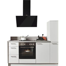 KOCHSTATION K&uuml;che &raquo;"KS-Scafa", mit h&ouml;henverstellbaren F&uuml;&szlig;en&laquo; vormontiert, wahlweise mit E-Ger&auml;ten, Stellbreite 180 cm wei&szlig; B/H/T: 180cm x 58cm,mit E-