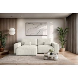 OTTO home Ecksofa &raquo;MATTS Schlafsofa mit Bettkasten, Ma&szlig;e B/T/H: 265/159/89 cm&laquo; L-Form mit Recamiere rechts oder links, hoher Sitzkomfort beige 100% 