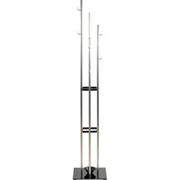 HAKU Garderobenst&auml;nder &raquo;Kleiderst&auml;nder, Standgarderobe&laquo; quadratisch - aus Metall Silber - B/T/H 35/35/182 cm schwarz Einheitsgr&ouml;&szlig;e