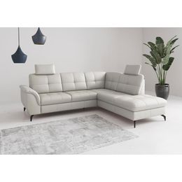 Sit & More sit&more Ecksofa &raquo;Zora&laquo; B/H/T: 212cm, NaturLEDER , Ottomane rechts,mit Bett,ohne Bettkasten