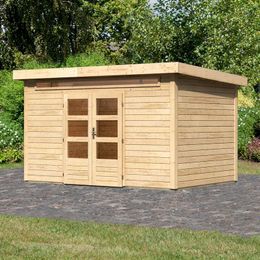 Karibu Gartenhaus &raquo;Ammersee 6&laquo; beige Holzwerkstoff ohne Fu&szlig;boden, ohne Dacheindeckung