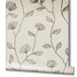 marburg Vliestapete &raquo;GZSZ Tapete 34804&laquo; botanisch glatt moderne Tapete f&uuml;r Wohnzimmer Schlafzimmer K&uuml;che beige Vlies B/L: 0,53m x 10,05m