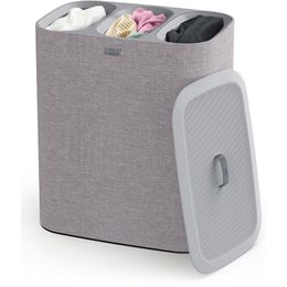 Joseph Joseph W&auml;schekorb &raquo;Tota&laquo; aus Stoff, abnehmbare Tragetaschen mit Handgriffen grau Baumwolle, Polyester, Polypropylen 90 l