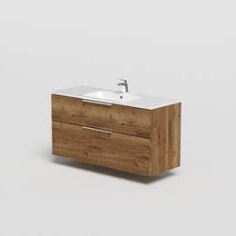 Welltime Waschtisch &raquo;Ahus&laquo; Mit Soft-Close-Funktion, Vollausz&uuml;ge, inkl. Becken, Breite 120 cm braun 120cm, B/H/T: 121cm x 61,8cm x 46cm