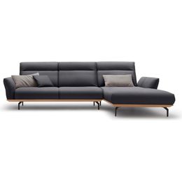 Creation BY ROLF BENZ Ecksofa &raquo;CR.460 Design-Sofa, verstellbare R&uuml;ckenlehne, L-Form&laquo; Sockel in Eiche, Winkelf&uuml;&szlig;e in Umbragrau, Breite 318 cm schwarz 