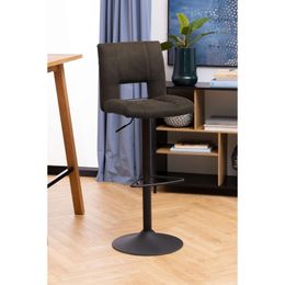 ACTONA GROUP Barhocker &raquo;Sylvia Barstuhl, H&ouml;henverstellbar,&laquo; Trompetenfu&szlig;, Gasfeder, drehbar, vertikale N&auml;hte, 2er-Satz grau 100% Polyester B/H/T: 