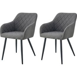 Home Affaire Esszimmerstuhl &raquo;SUDBURRY, 2er Set, mit Metallgestell in matt schwarz&laquo; (Set) 2 Stk.in verschiedenen Farben, Belsatbarkeit pro Stuhl 120 kg