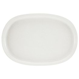 Creatable Servierplatte &raquo;Uno, Servier-Platte oval&laquo; Seidenmatte Spezialglasur, Harmonisch ausbalanciert wei&szlig; Steinzeug Einheitsgr&ouml;&szlig;e